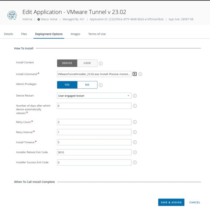 Using VMware Workspace ONE Tunnel in Per-App VPN mode with Domain ...