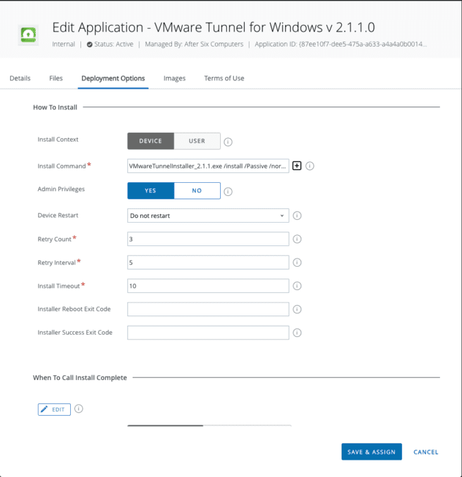 Using VMware Workspace ONE Tunnel in Per-App VPN mode with Domain ...